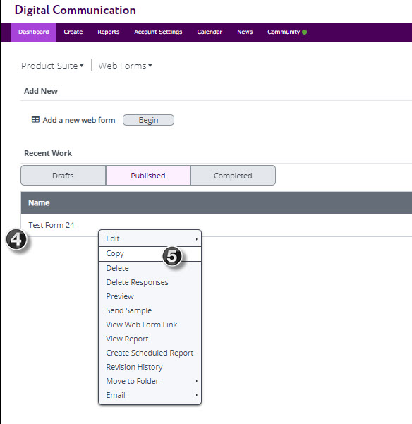 How can I edit a published web form linked to a web form email? – Marquis