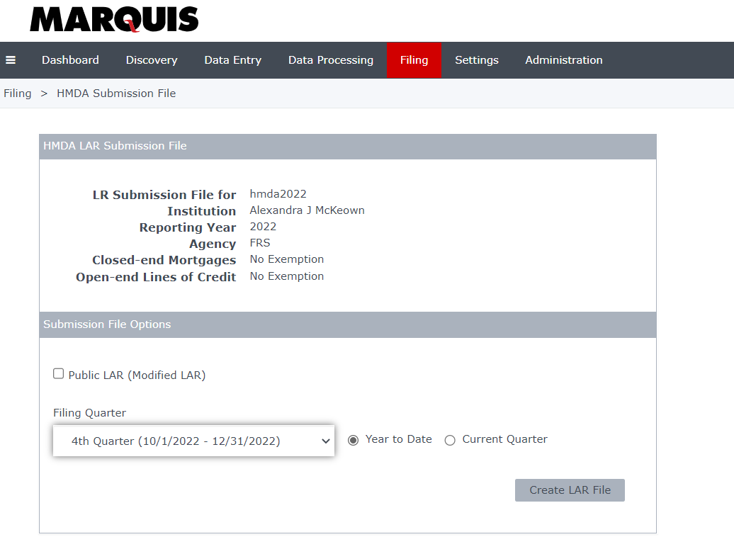 How to create a HMDA LAR file as an Excel spreadsheet – Marquis